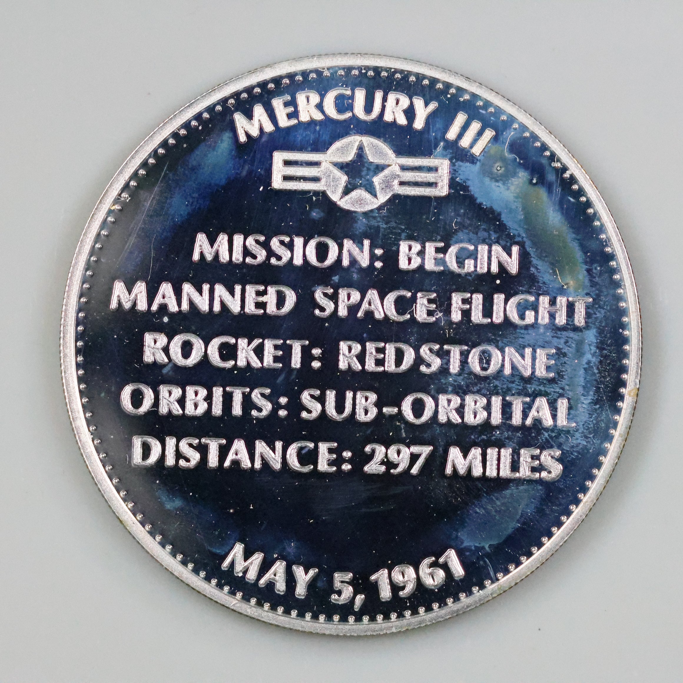 Danbury Mint Men In Space - Mercury III 1st U.S. Man In Space Sterling ...